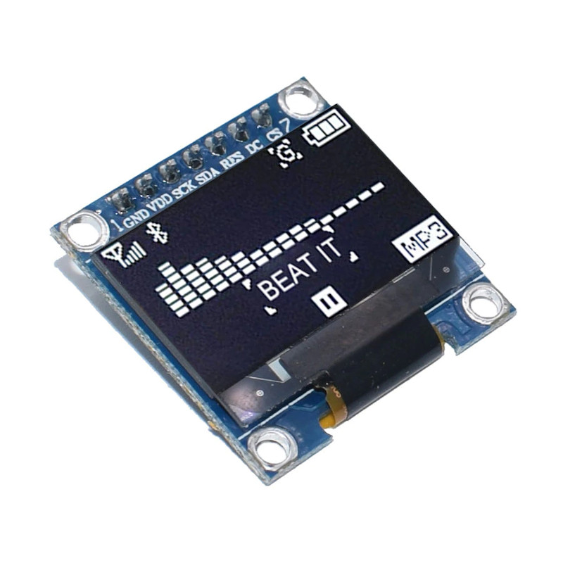 0.96" OLED Display Board - SPI SSD1306 Soldered • Make Electronics